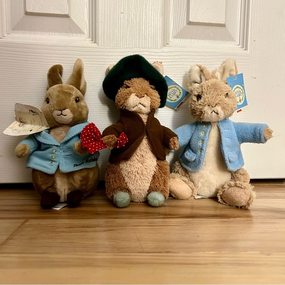 Gund | Toys | Peter Rabbit Plushies Set Of 3 Peter And Benjamin | Poshmark